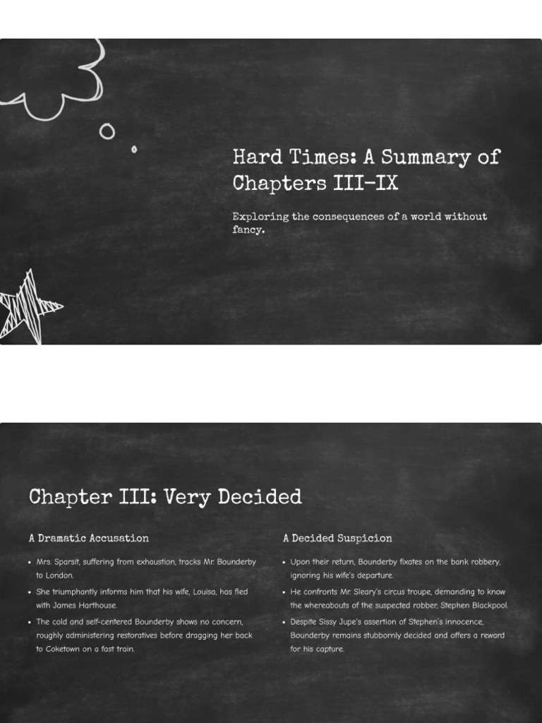 Hard Times - A Summary of Chapters III-IX-1 (10 Files Merged) | PDF