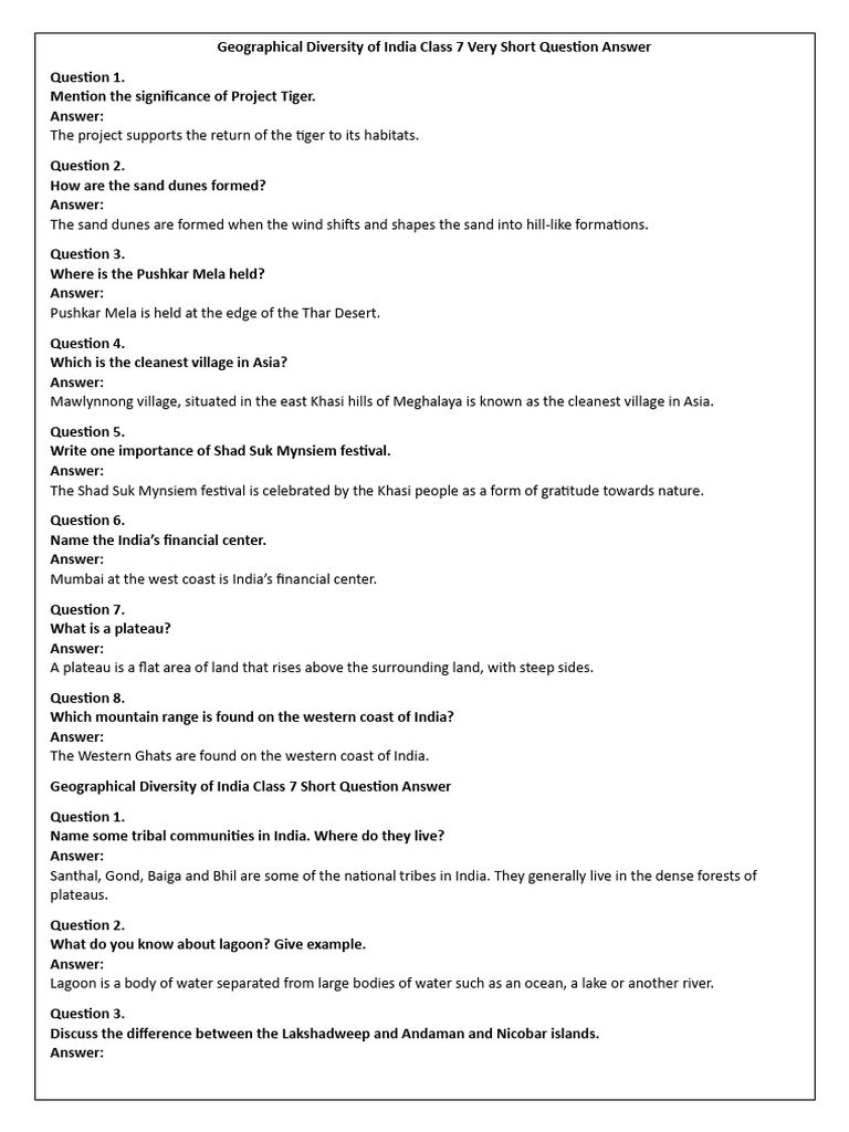 Extra Questions and Worksheet 1767069434009 | PDF | Himalayas | Earth ...