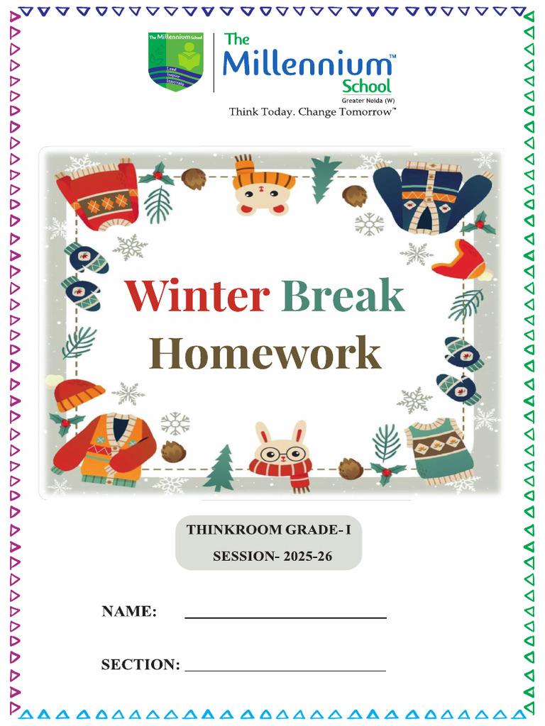 Winter Holiday Homework | PDF