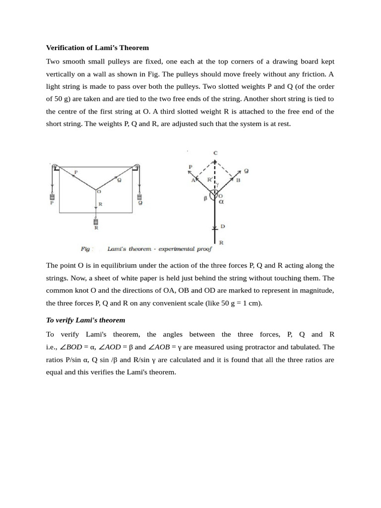 Verification of Lamiis Theorem | PDF