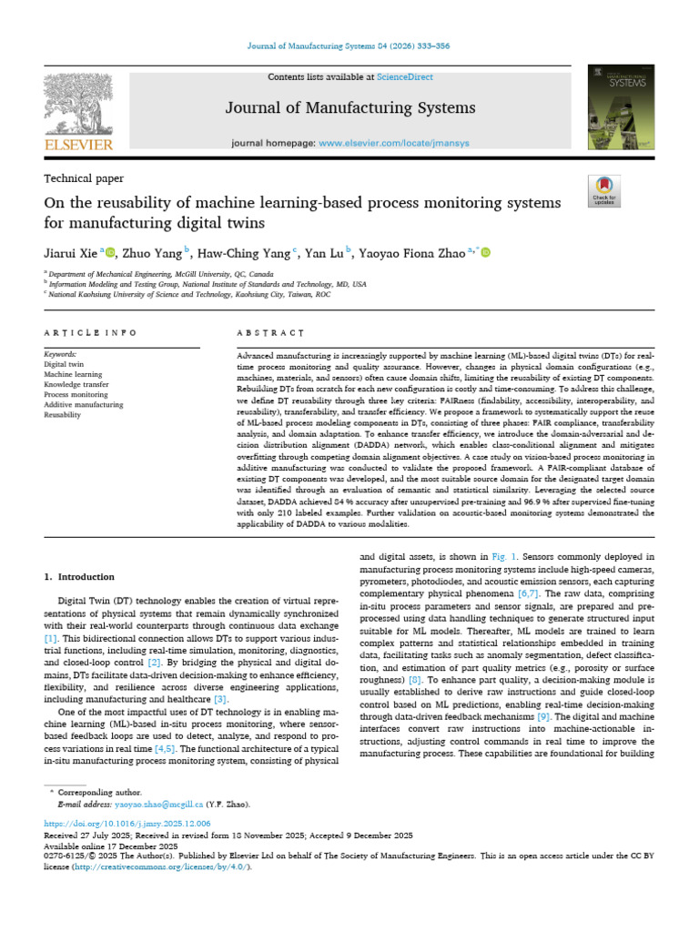 On The Reusability of Machine Learning-Based Process Monitoring Systems ...