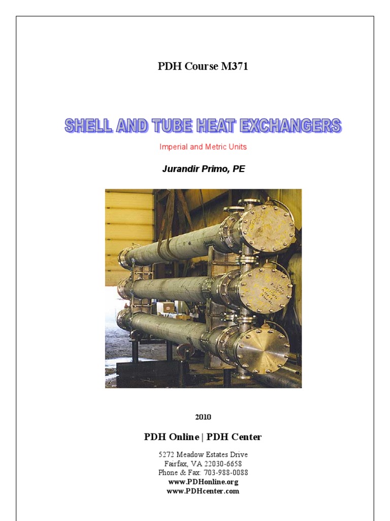Shell and Tube Heat Exchangers - Basic Calculations | PDF | Calorie ...