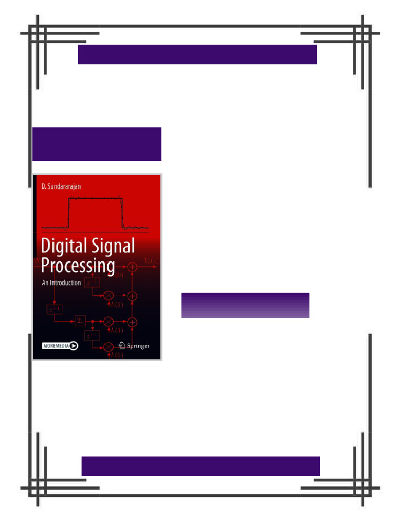 Digital Signal Processing An Introduction D Sundararajan eBook full ...