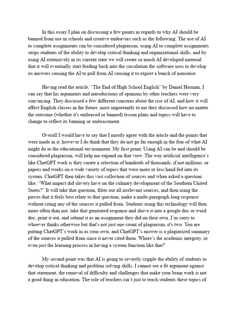 College Writing II Prompt Essay | PDF