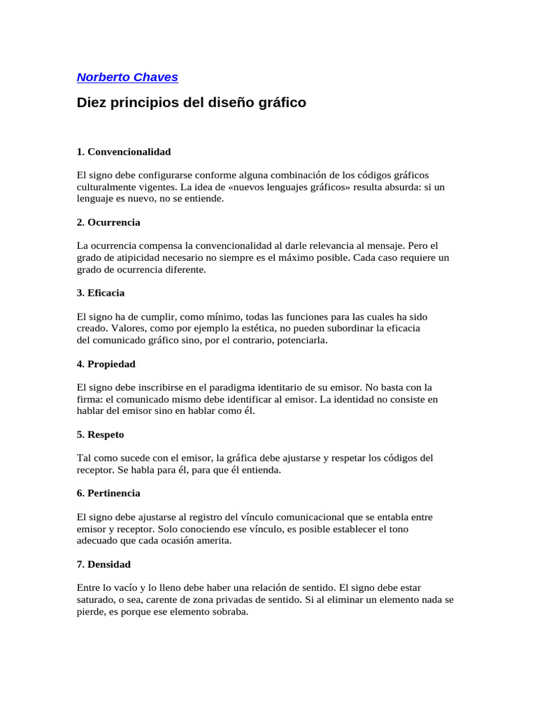 Diez principios del diseño gráfico | PDF