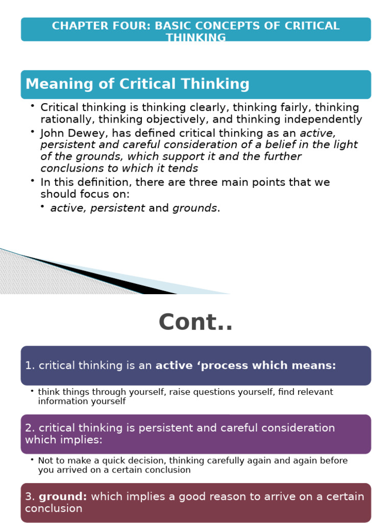 Understanding Critical Thinking Concepts | PDF | Critical Thinking ...