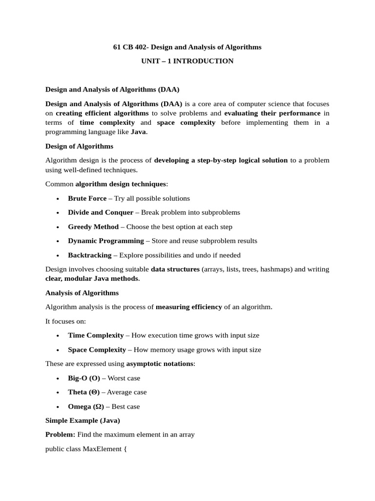 unit-1_DAA | PDF | Time Complexity | Factorization