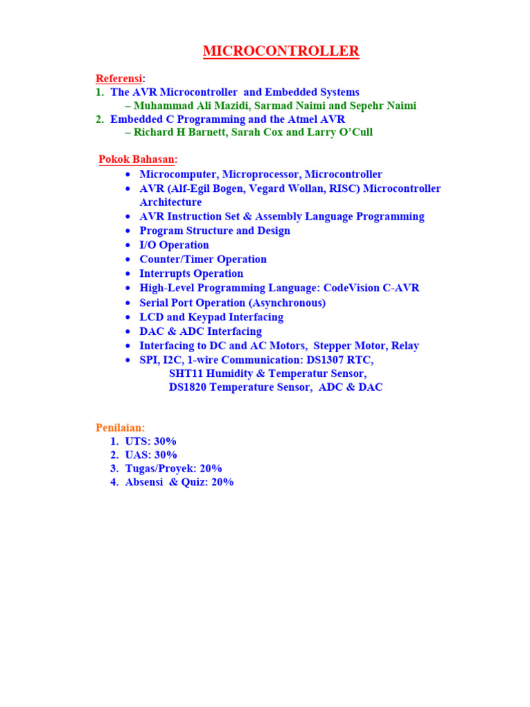AVR Microcontroller Overview and Applications | PDF | Microcontroller ...