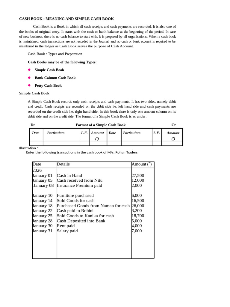 Cash Book - Final Coy | PDF | Debits And Credits | Financial Services