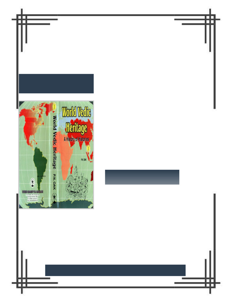 World Vedic Heritage History of Histories 2 Volume Set P. N. Oak ...