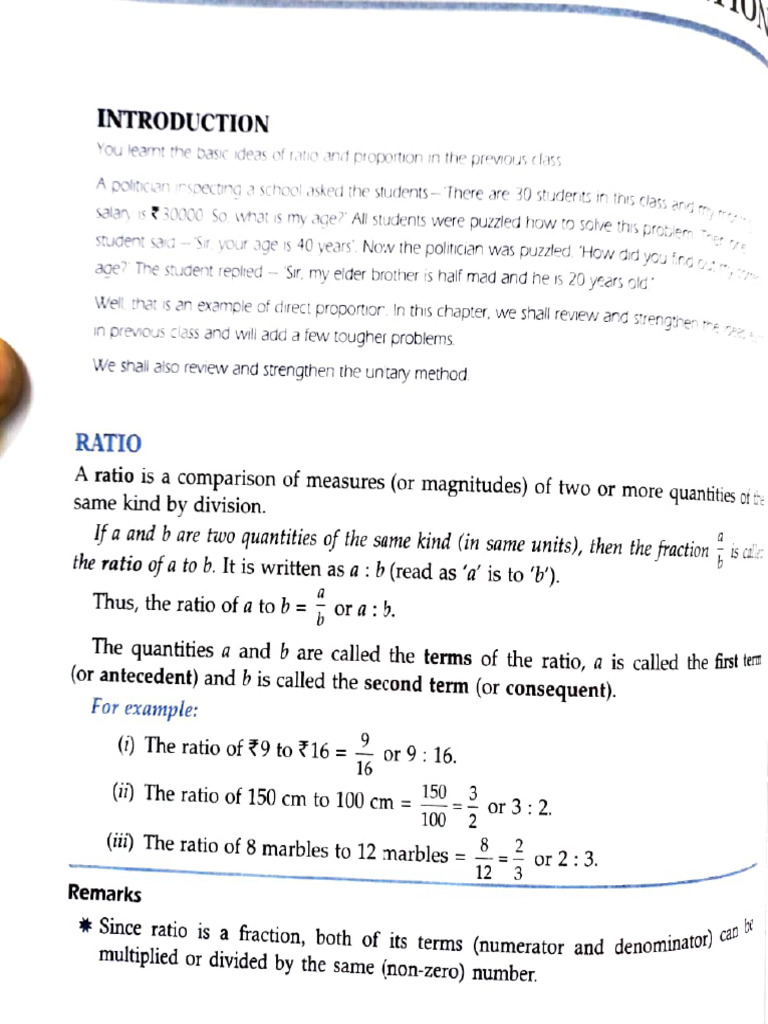 Ratio and Proportion Ex 6.1 ML Agr 7 | PDF | Ratio | Number Theory