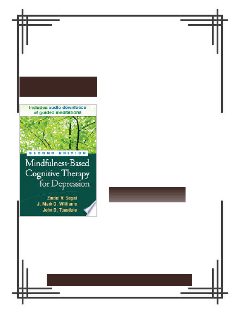 Mindfulness Based Cognitive Therapy for Depression Second Edition ...