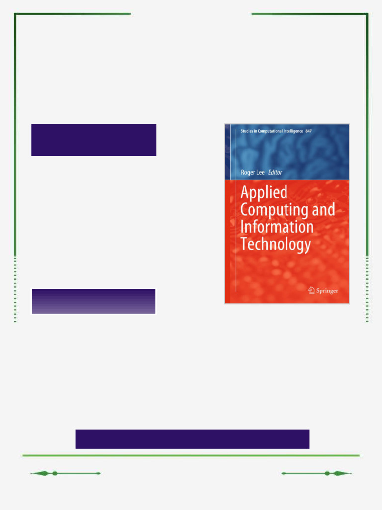 Applied Computing and Information Technology Roger Lee eBook all formats available | PDF ...