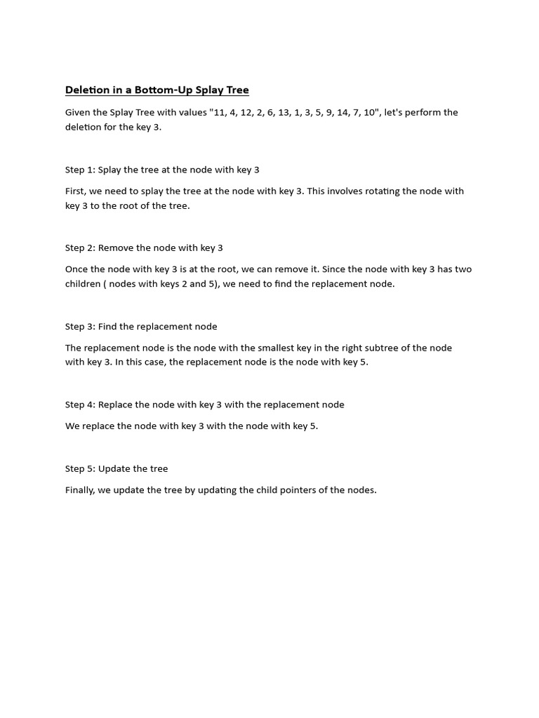 Splay Tree Answer | PDF