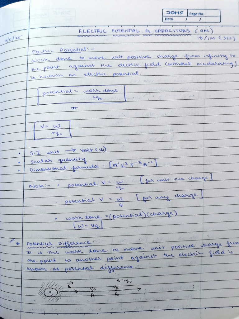 Electrostatic Potential Notes | PDF
