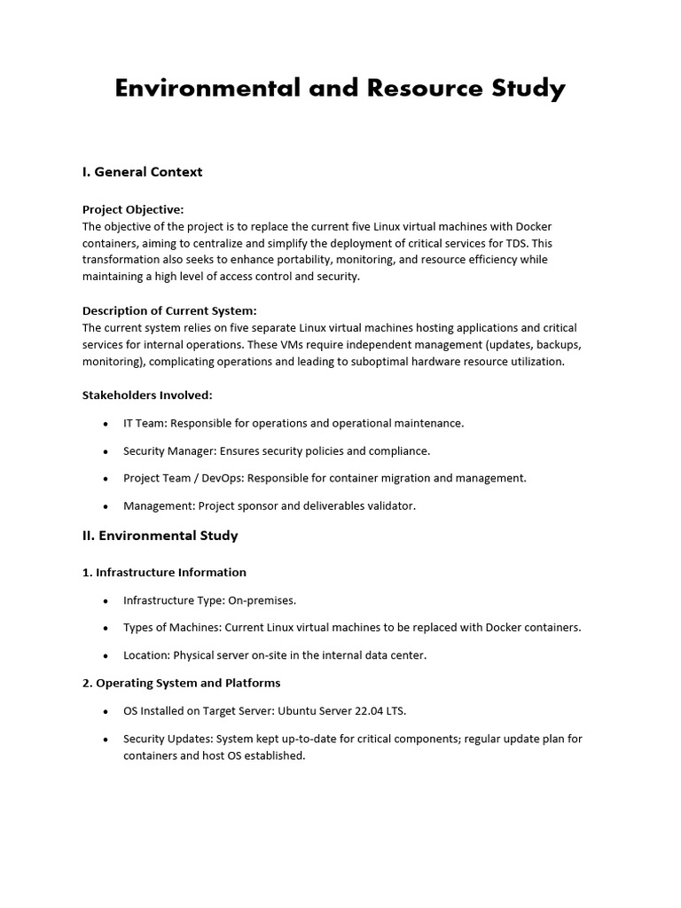 Environmental and Resource Study | PDF | Virtual Machine | Backup