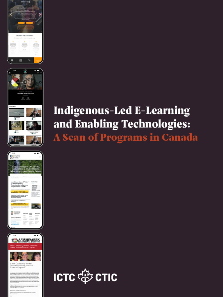 Indigenous E-Learning Programs in Canada | PDF | Educational Technology ...
