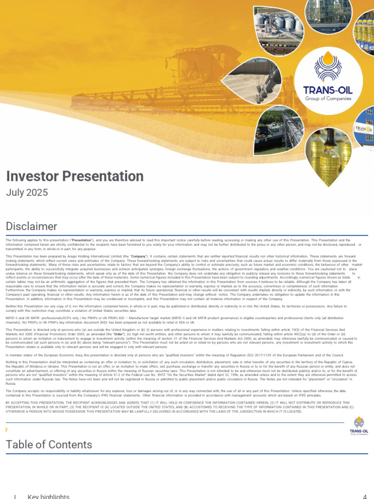2025 Investor Presentation Overview | PDF | Securities (Finance) | Cargo