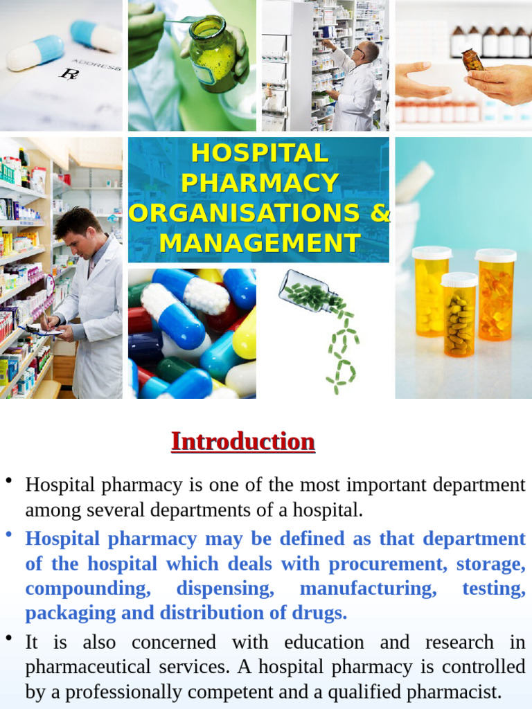Hospital Pharmacy Management Guide | PDF | Pharmacy | Prescription Drugs