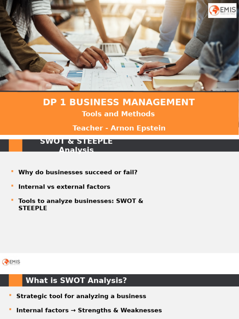 Tools and Methods SWOT and STEEPLE | PDF
