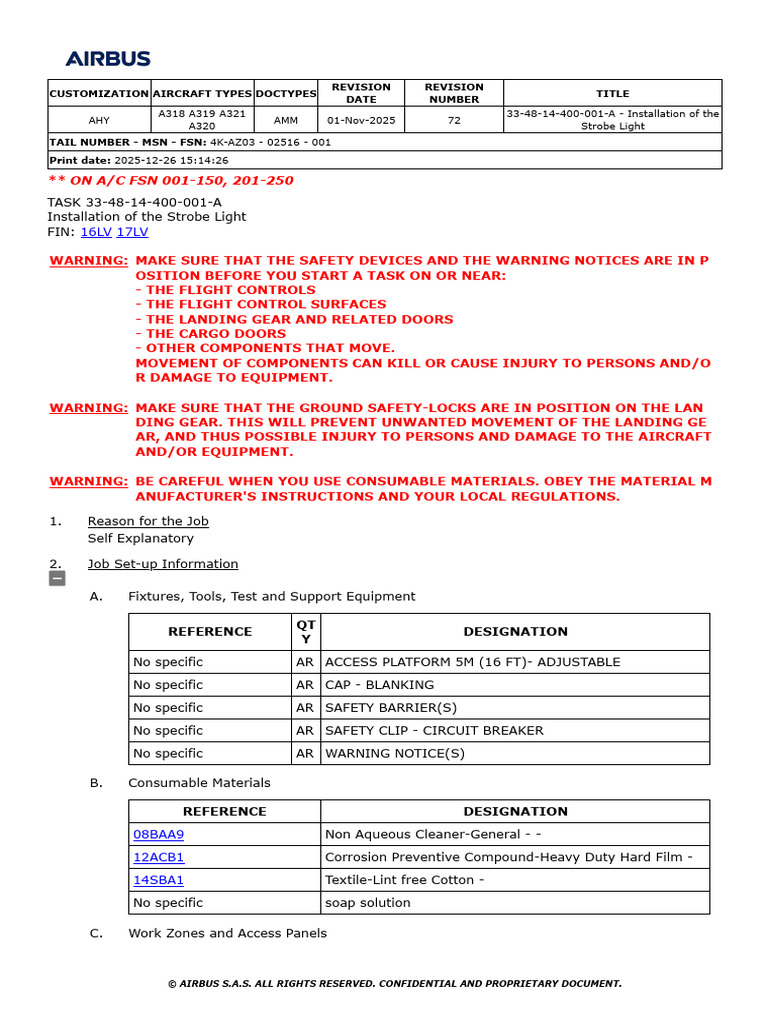 Strobe Light Installation Guide for A320 | PDF | Airbus | Aviation