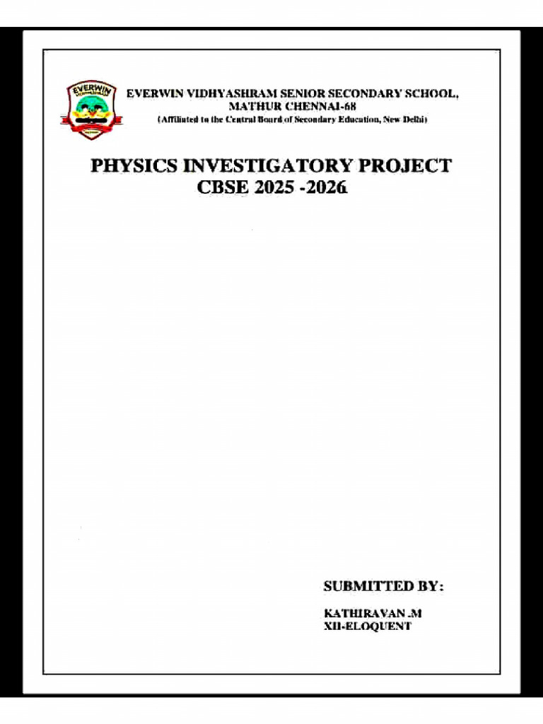 Investigatory Project Physics | PDF | Electromagnetic Induction | Inductor