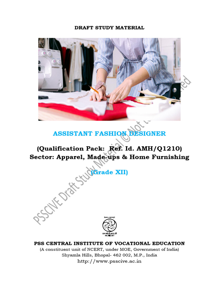 Assistant Fashion Designer Study Guide | PDF | Seam (Sewing) | Clothing