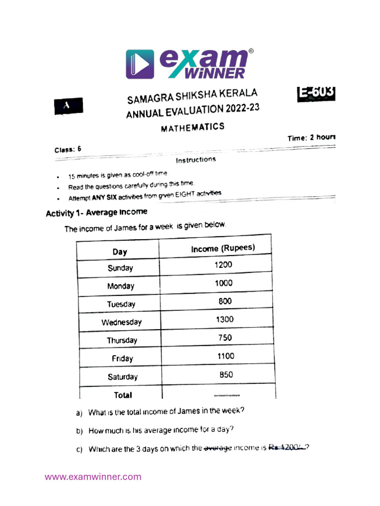 Class 6 Maths | PDF