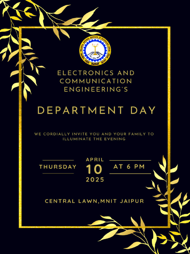 MNIT Jaipur ECE Department Day Invite | PDF