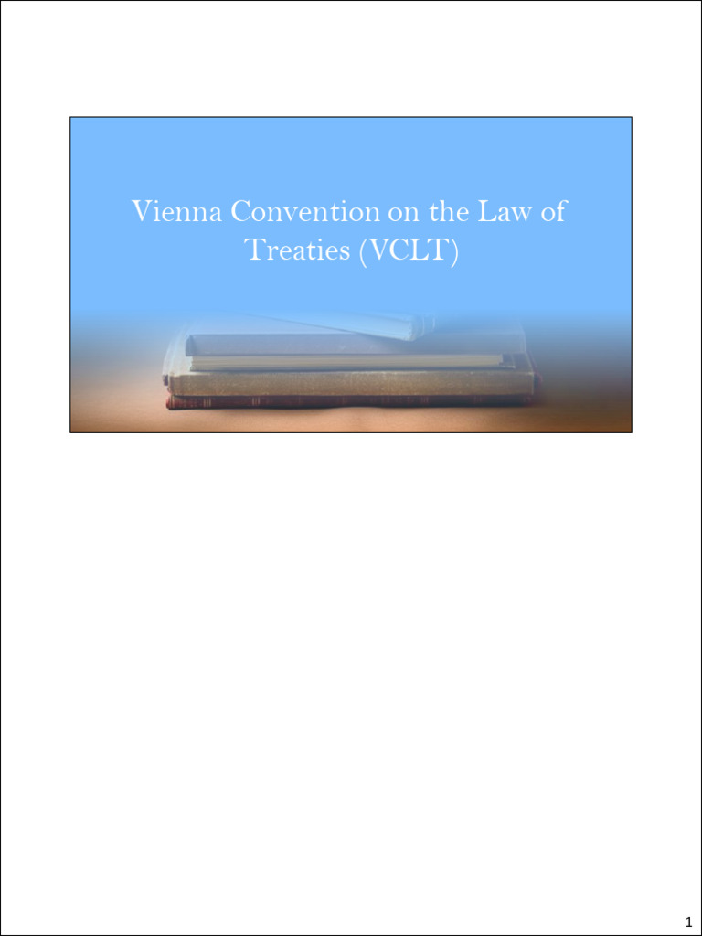 Overview of the Vienna Convention on Treaties | PDF | Treaty | Common Law