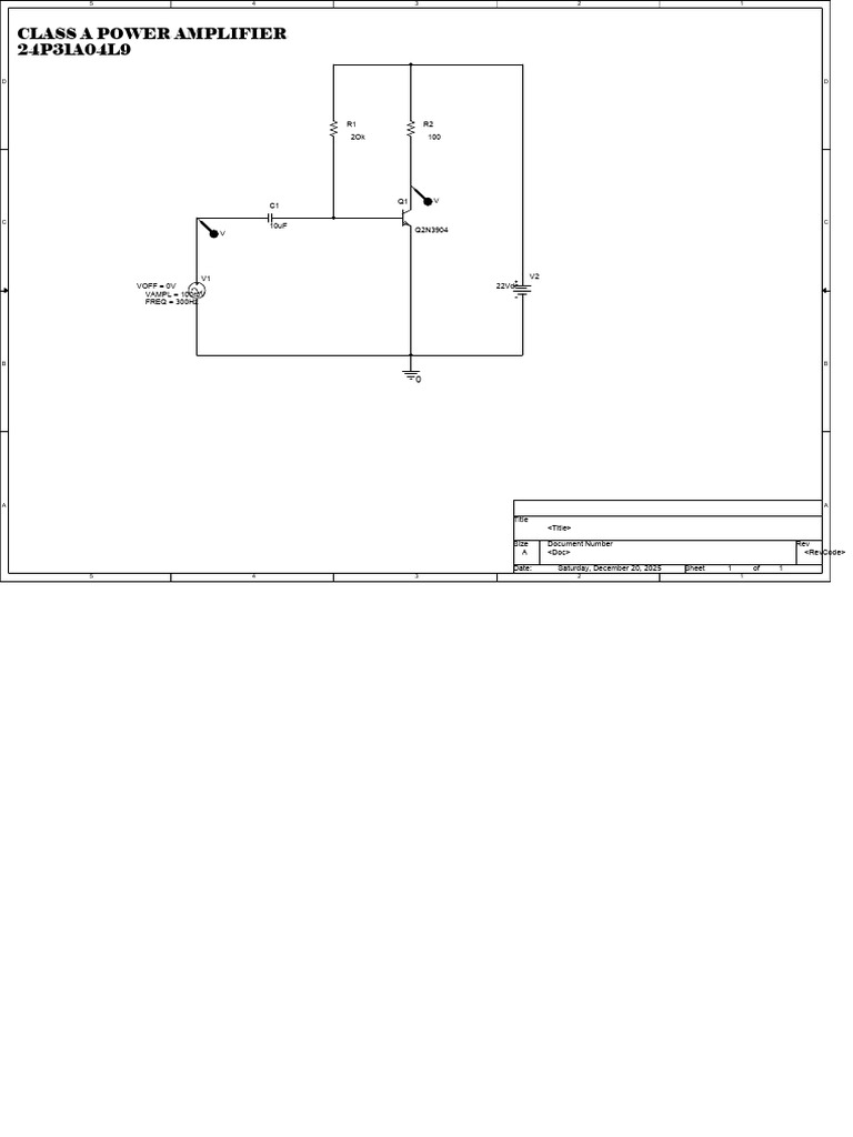 Class A Power Amplifier | PDF
