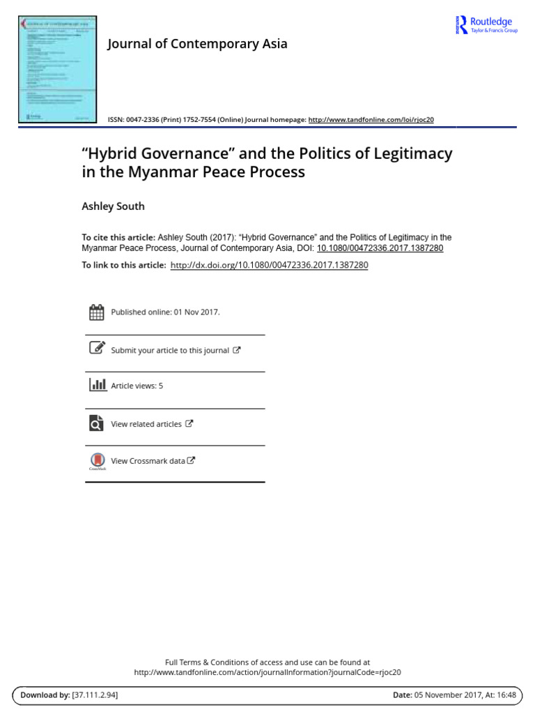 Hybrid Governance and the Politics of L | PDF | Governance ...