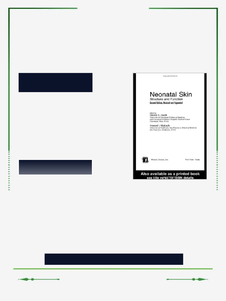 Neonatal Skin 2nd Edition Steven B. Hoath ebook latest full release ...