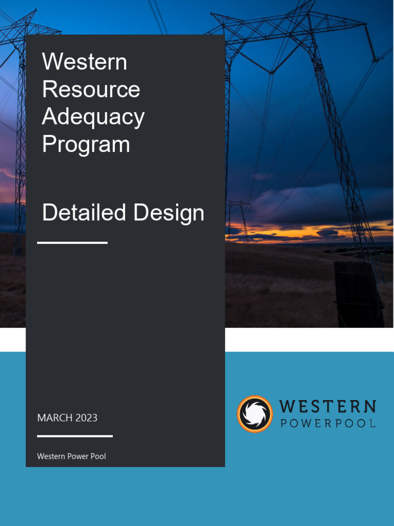 Western Resource Adequacy Program Design | PDF | Federal Energy ...