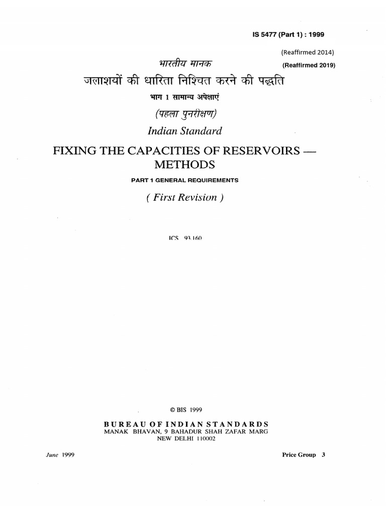 5477 1 1999 Reff2019 | PDF | Reservoir | Discharge (Hydrology)