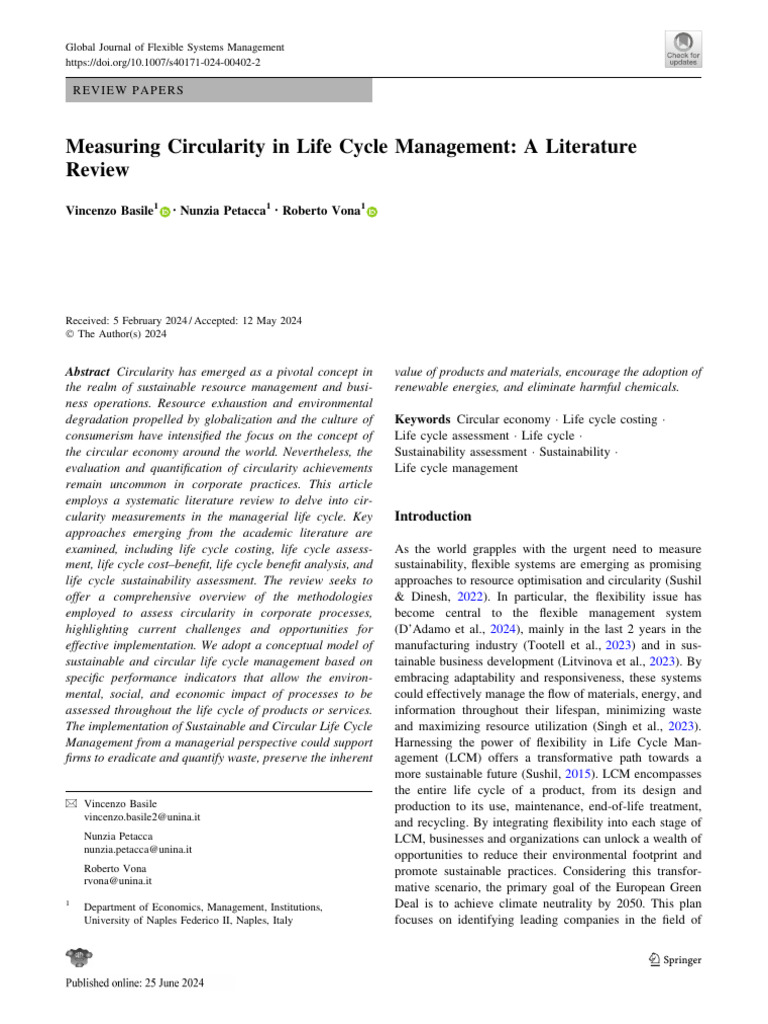 LCA Basile1 Paper Print | PDF | Life Cycle Assessment | Sustainability