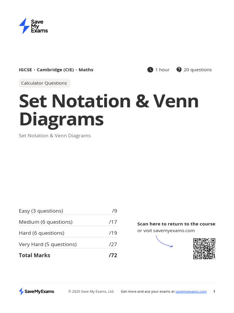 Set Notation and Venn Diagrams NHBJp958fTrs4FkP | PDF | Mathematics ...