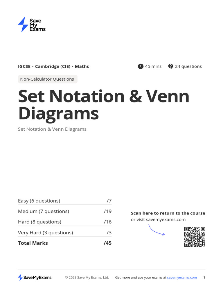 Venn Diagrams & Set Notation Practice | PDF | Infographics | Conceptual ...