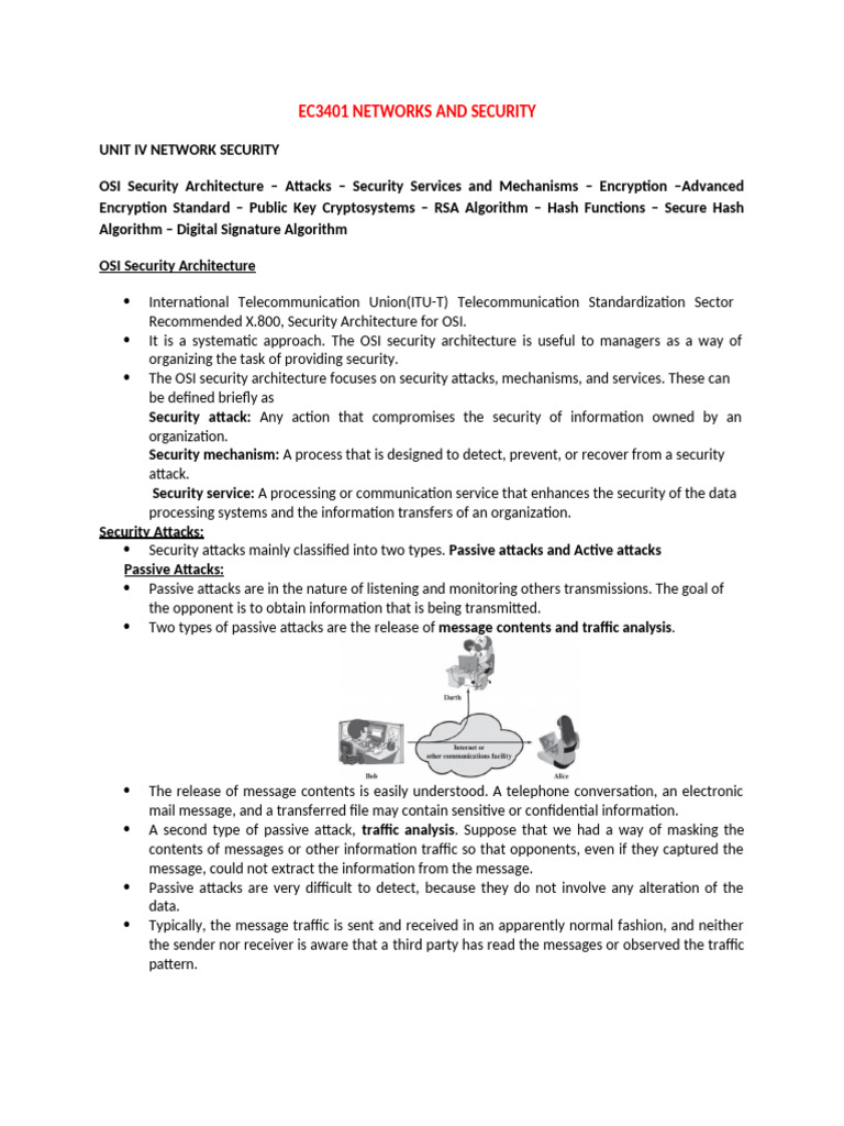 edited Networks and Security - EC3401 - Notes - Unit 4 - Network ...