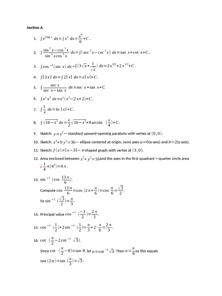 Calculus Integrals and Graphs Explained | PDF | Function (Mathematics ...