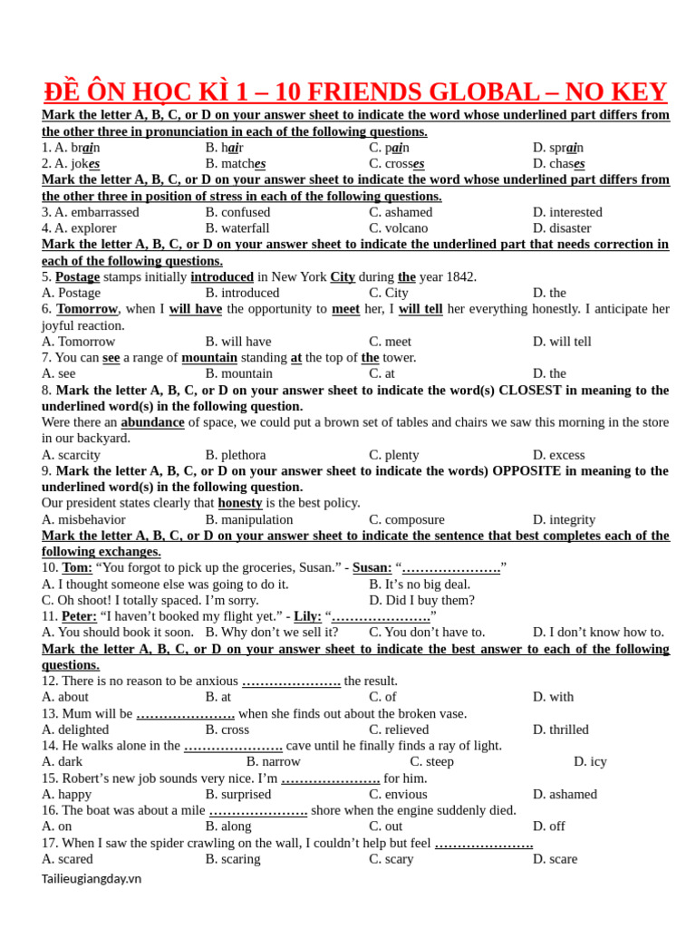 10 Friends Global Exam Review Guide | PDF | Advertising | Behavior