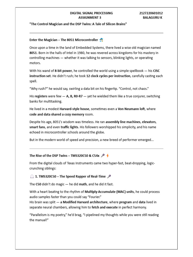 DSP Assignment 3 | PDF | Digital Signal Processor | Computer Science