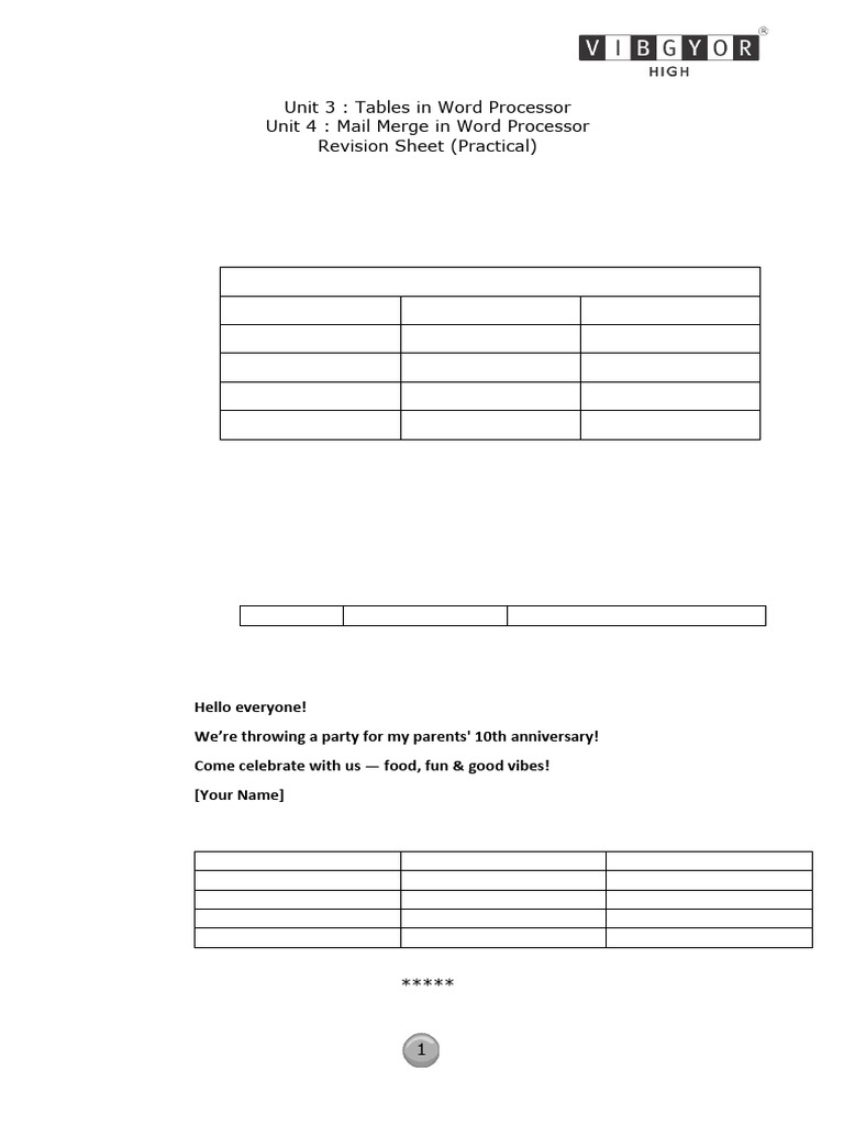 Grade 6 Computer - Revision Worksheet | PDF