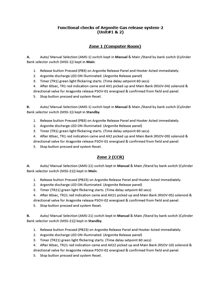 Argonite Gas Release Panel 2 | PDF
