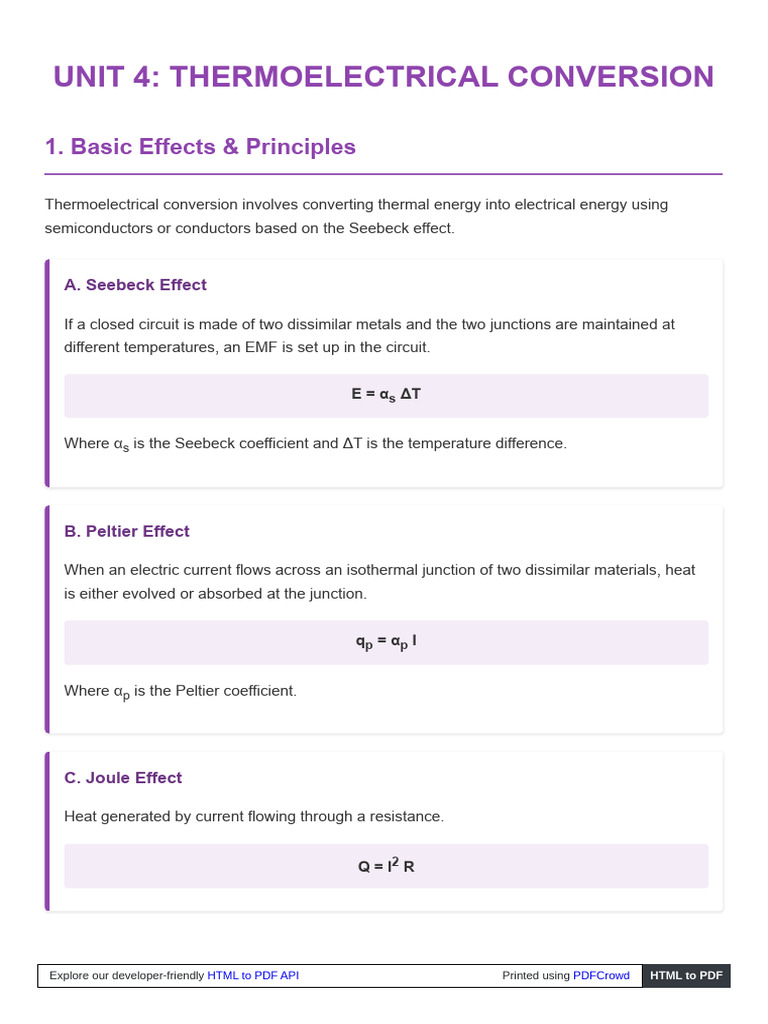 Thermoelectric and Thermionic Conversion | PDF | Wind Turbine | Electricity