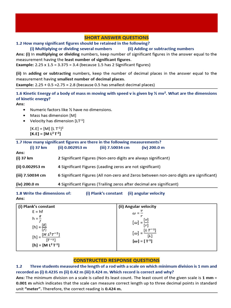 Exercise Solved of physics text book class 11. | PDF | Momentum | Collision