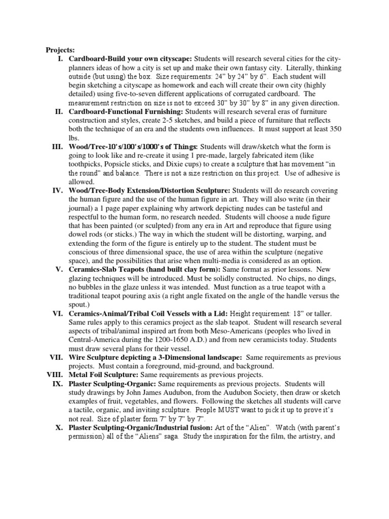 Advanced Placement Studio Art | PDF | Figure Drawing | Sculpture