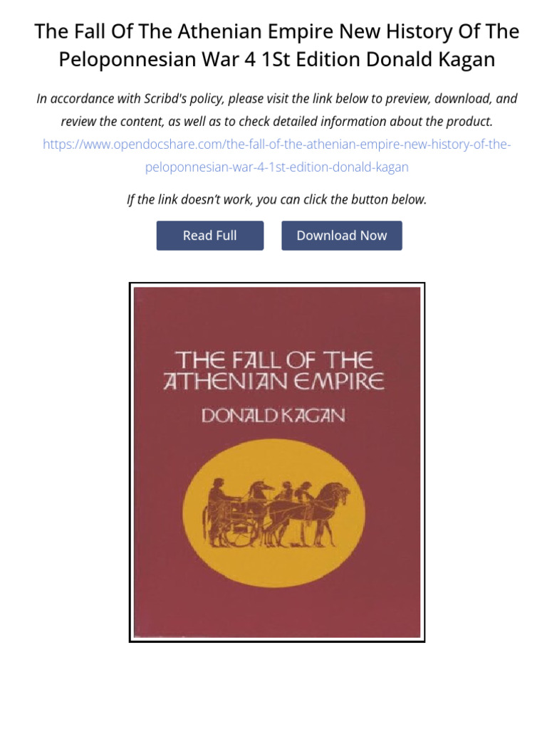 The Fall of the Athenian Empire New History of the Peloponnesian War 4 ...
