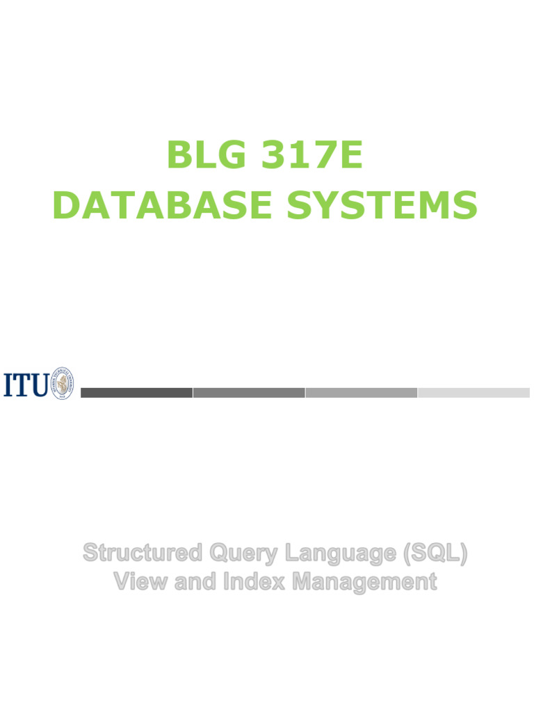 BLG 317E.week 9.ER Modeling | PDF | Database Index | Software Design