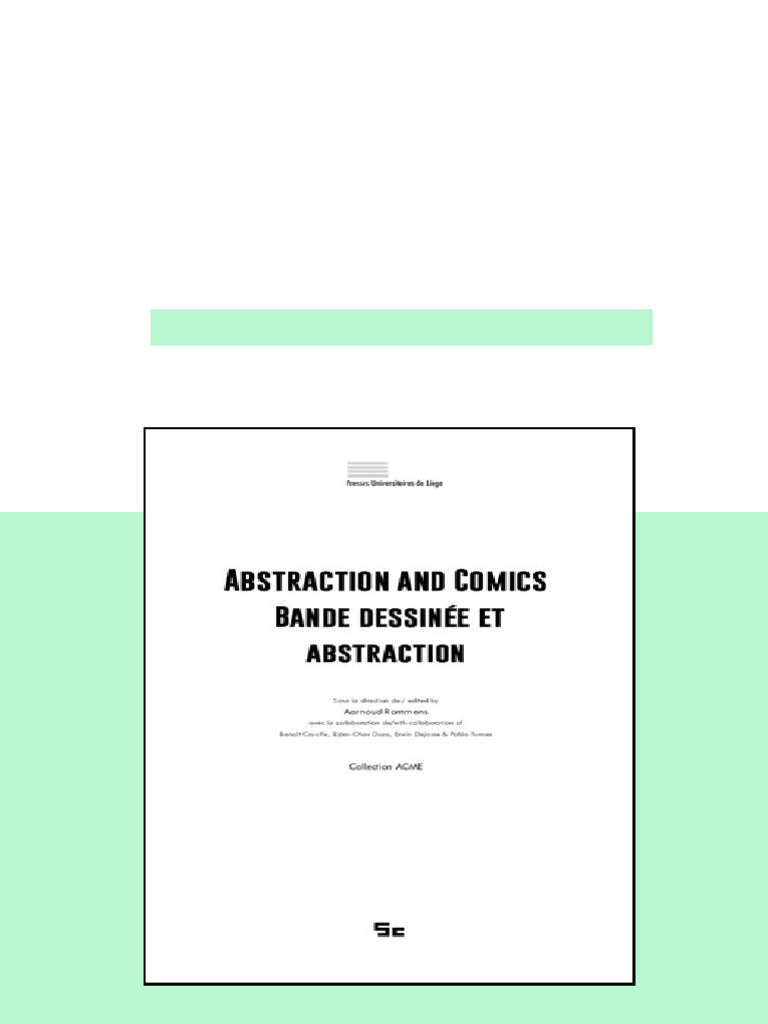 (Ebook) Abstraction and Comics by Aarnoud Rommens, Benoît Crucifix ...